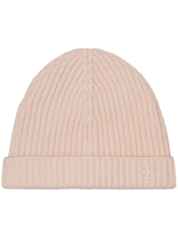 Tory Burch Ribbed Cashmere Beanie