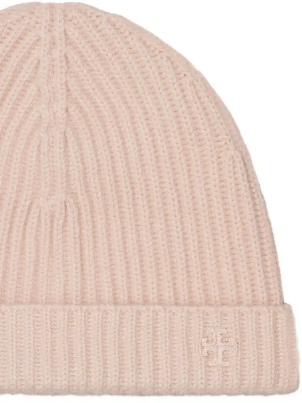 Tory Burch Ribbed Cashmere Beanie