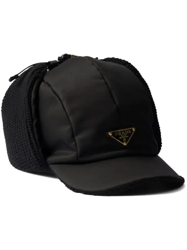 Prada Re-nylon Trapper Hat - Black