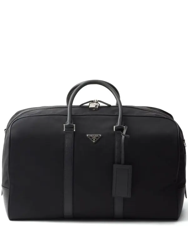 Prada Re-nylon And Saffiano Leather Duffle Bag