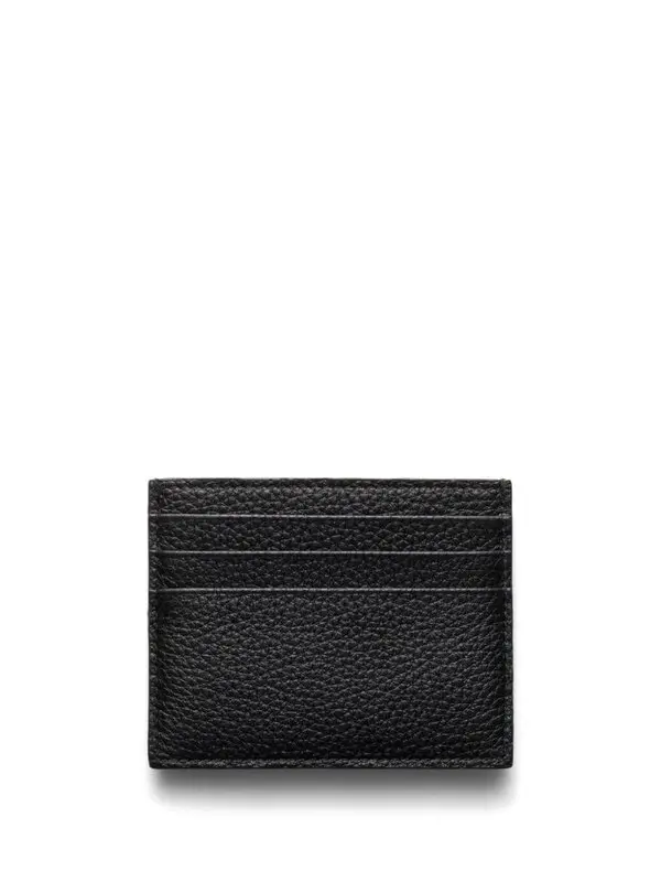 Prada Enamel Triangle-logo Card Holder - Black