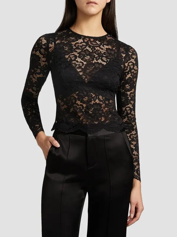 Alice + Olivia Delaina Lace Top