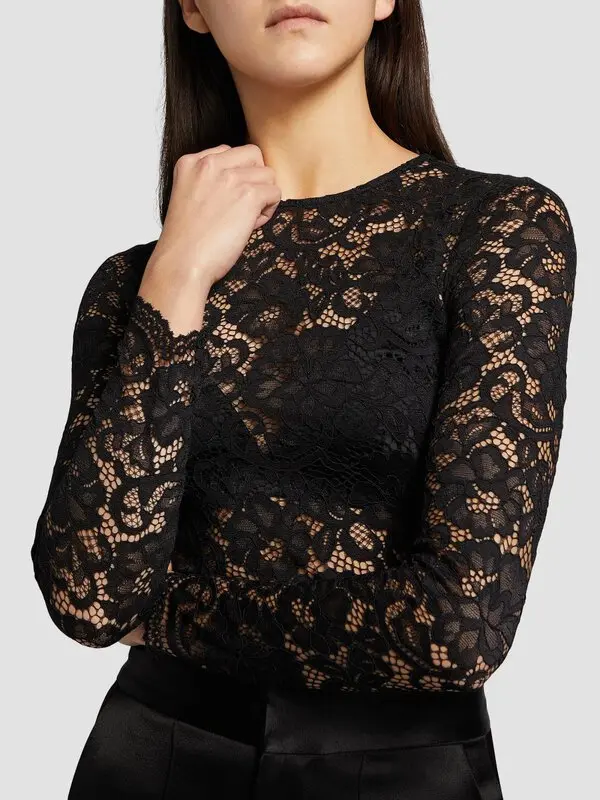 Alice + Olivia Delaina Lace Top