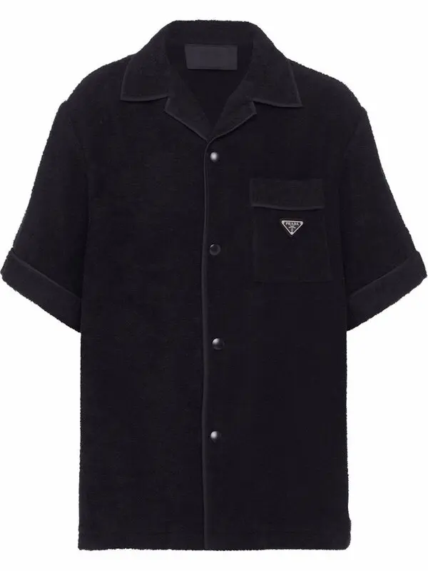 Prada Cotton Towel Bowling Shirt