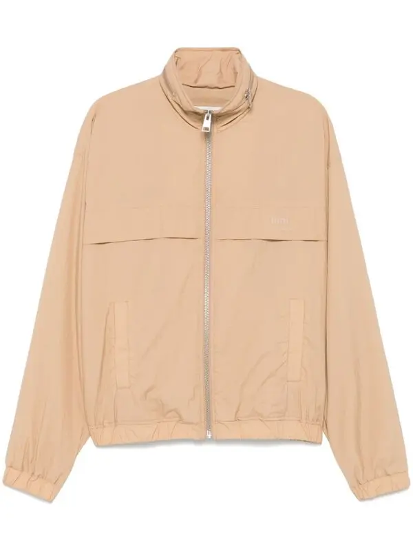 Ami Logo-print Windbreaker - Neutrals