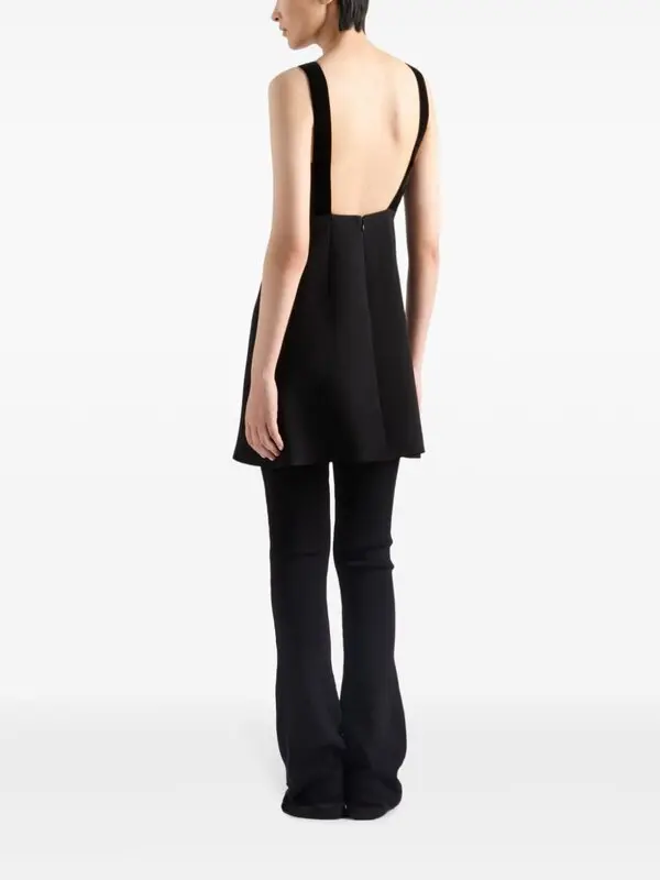 Prada Embroidered Cady Mini Dress