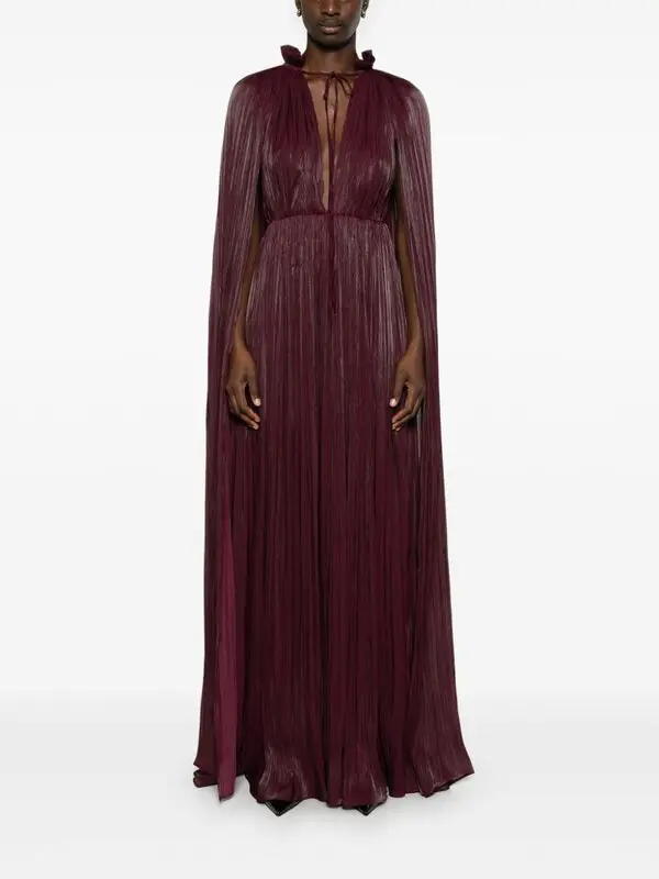 ANA RADU Pleated Plissé Gown