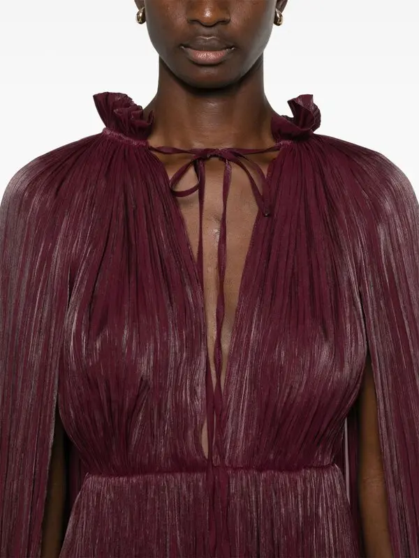 ANA RADU Pleated Plissé Gown