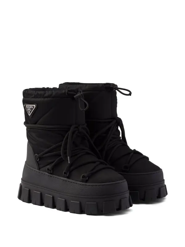 Prada Re-nylon Gabardine Après-ski Boots With Lug Sole