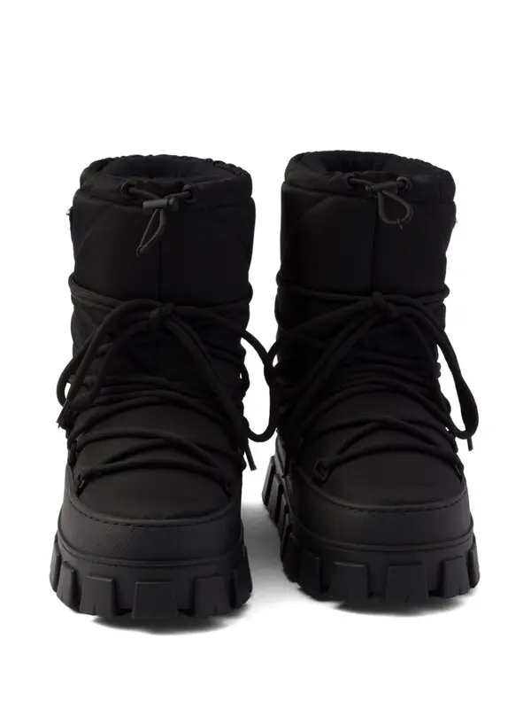 Prada Re-nylon Gabardine Après-ski Boots With Lug Sole