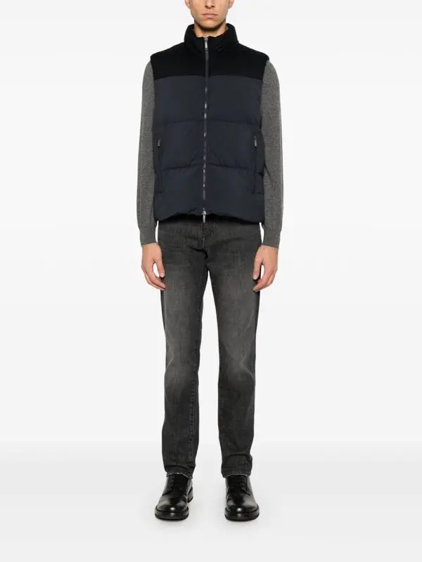 Peserico Sleeveless Down Gilet - Blue