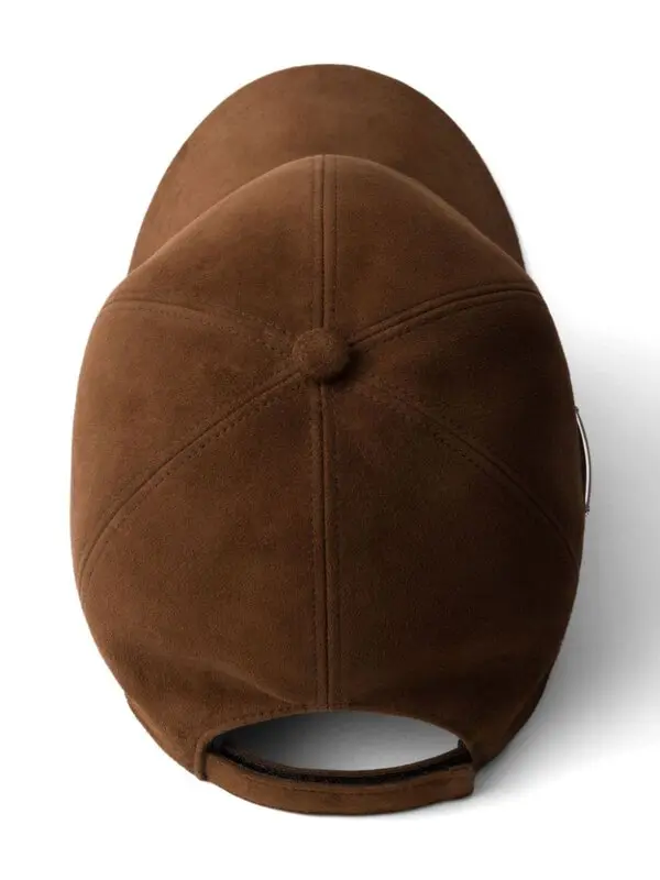 Prada Suede Baseball Cap - Brown