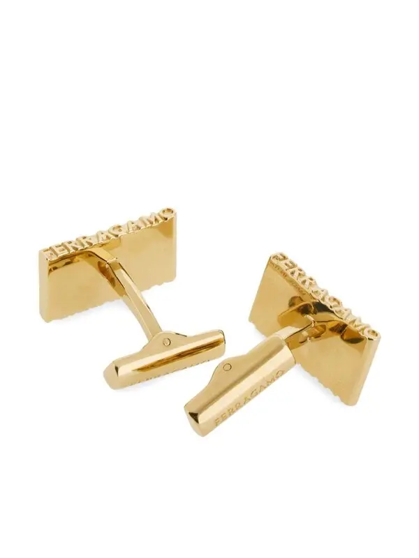 FERRAGAMO Logo Cufflinks - Gold