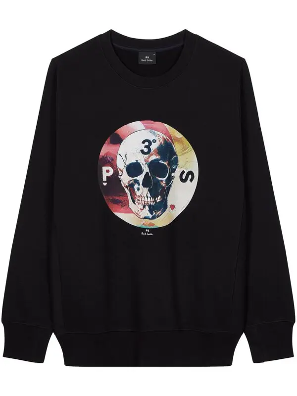 Paul Smith Skull-Print Sweatshirt Black 10% Off Editorialist