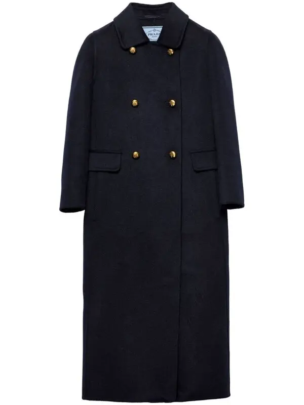 Prada Double-breasted Cashgora Coat