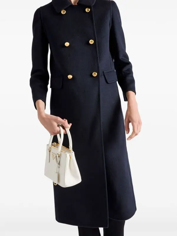 Prada Double-breasted Cashgora Coat
