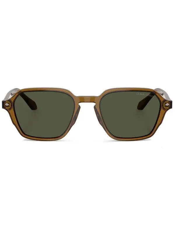 Giorgio Armani Rectangle-frame Sunglasses - Green