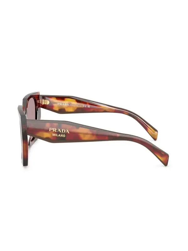 Prada Tortoiseshell-effect Sunglasses - Brown