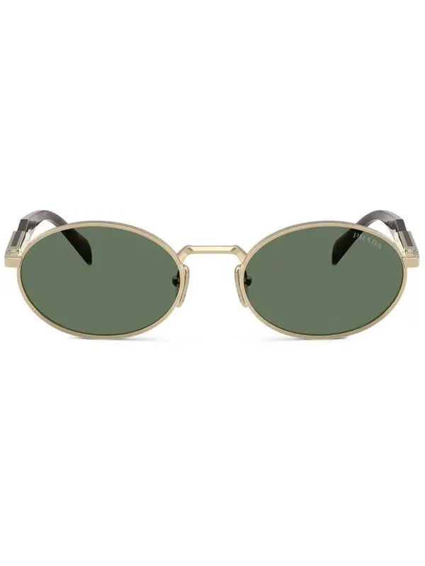 Prada Oval-frame Sunglasses - Gold