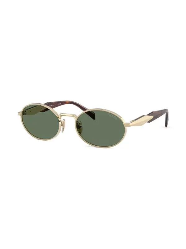 Prada Oval-frame Sunglasses - Gold