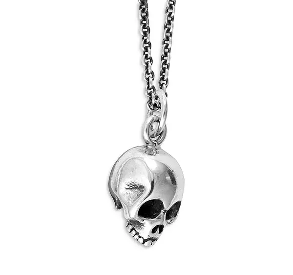 KING BABY STUDIO Micro Skull Pendant Necklace - Silver
