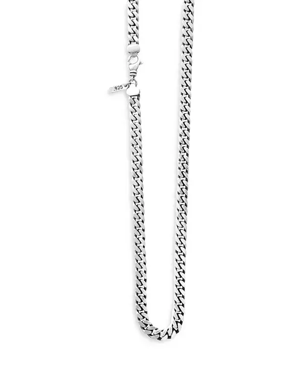 KING BABY STUDIO Sterling 24-inch Flat Curb Link Chain - Silver