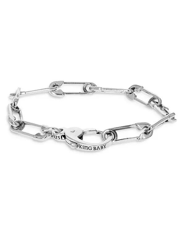 KING BABY STUDIO Sterling Safety Pin Bracelet - Silver