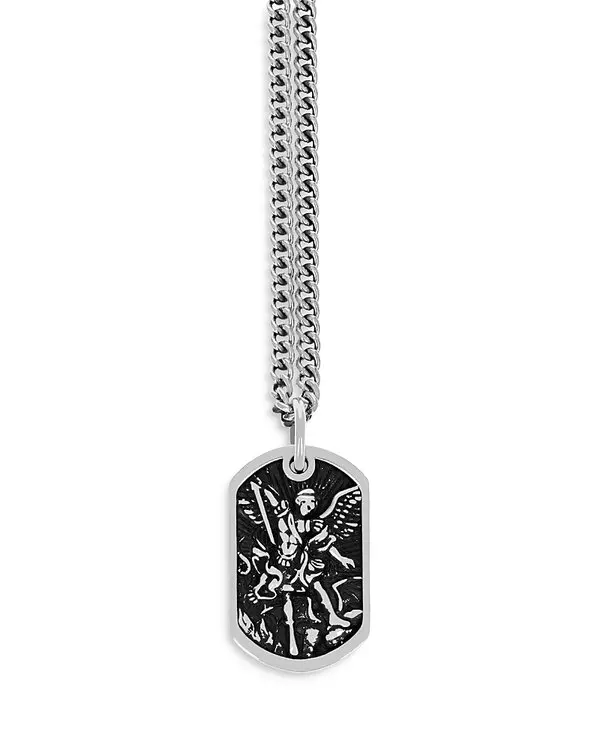 KING BABY STUDIO Saint Michael Pendant Necklace - Silver