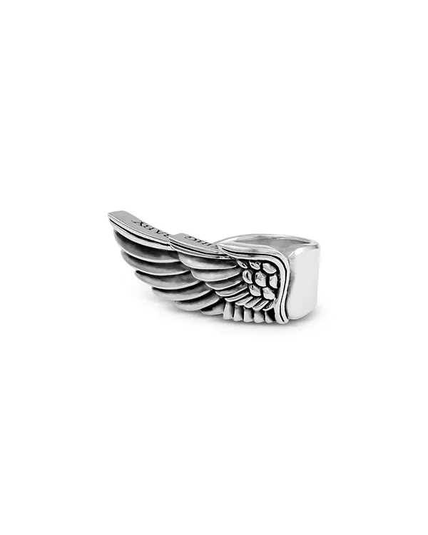 KING BABY STUDIO Sterling Feathered Wing Ring - Silver