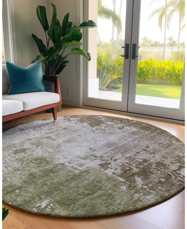 DALYN RUG COMPANY Dalyn Luxury Washable Bresca Bc3 Round Area Rug, 8' X 8
