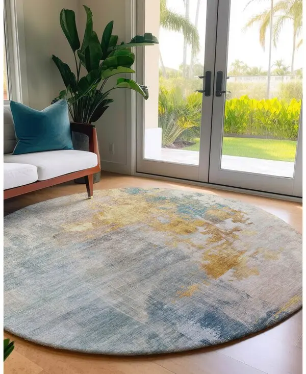 DALYN RUG COMPANY Dalyn Luxury Washable Bresca Bc4 Round Area Rug, 8' X 8