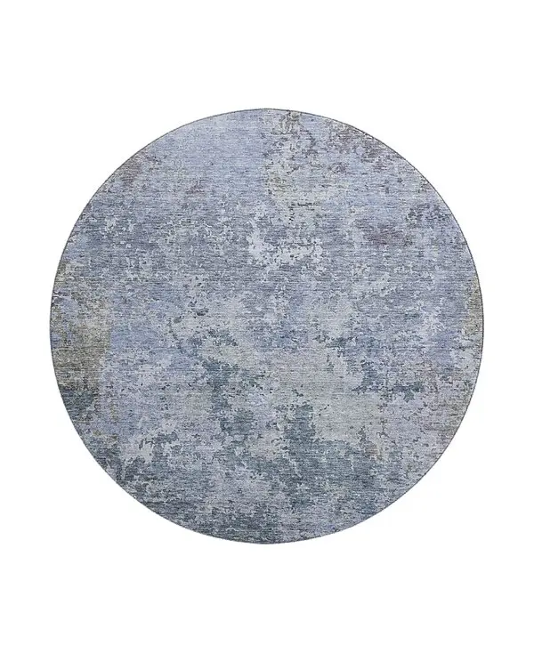 DALYN RUG COMPANY Dalyn Luxury Washable Bresca Bc6 Round Area Rug, 8' X 8 - Blue