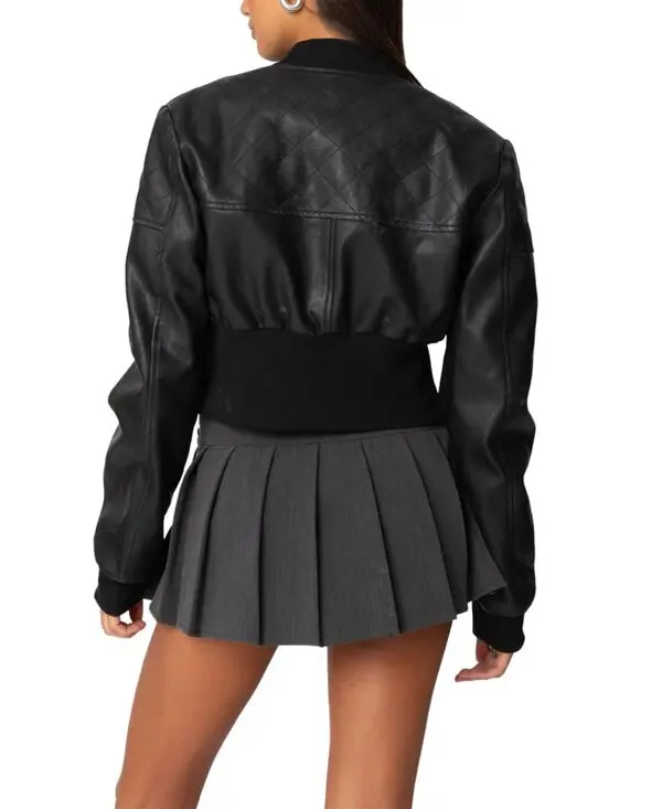EDIKTED Cropped Bomber Jacket