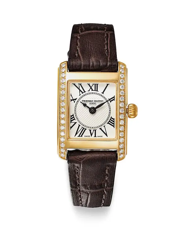 FREDERIQUE CONSTANT Carree 21mm X 23mm Watch - White/brown