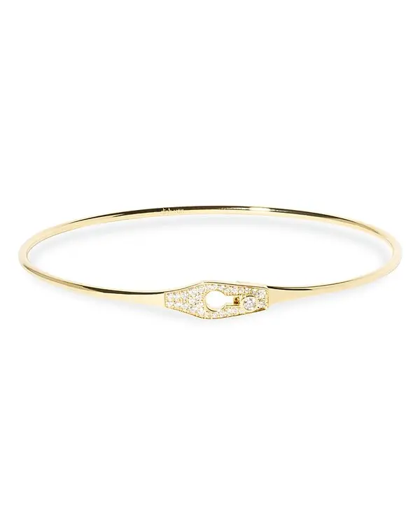 DINH VAN 18k Yellow Serrure Diamond Bangle - Gold