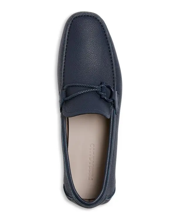 Ferragamo Front 4 Moc Toe Drivers - Blue Marine | Editorialist display picture 2