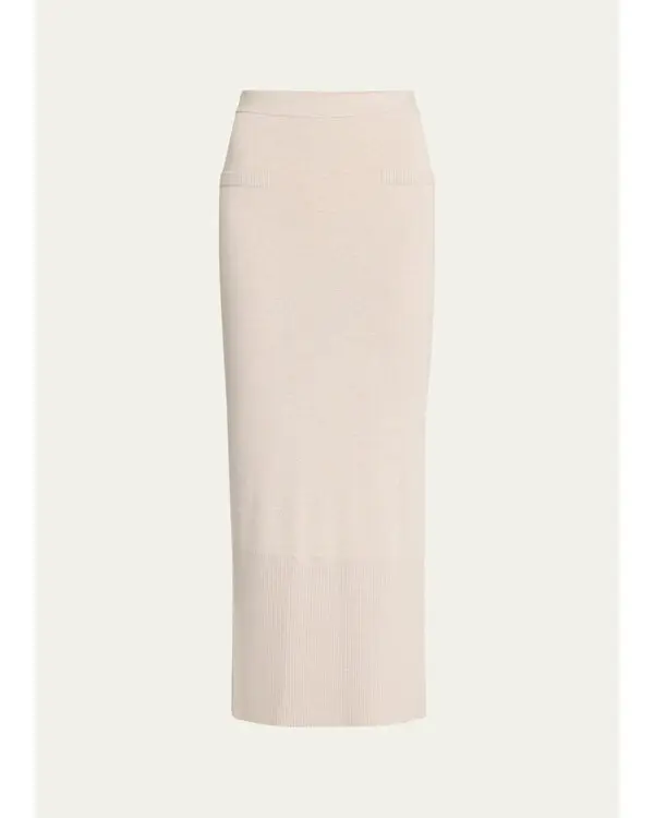 Anna Quan Gia Ribbed Knit Midi Skirt