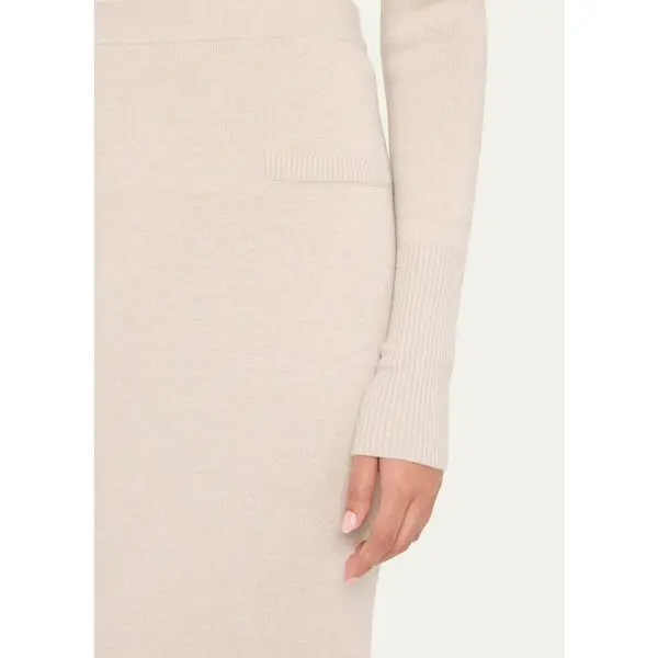 Anna Quan Gia Ribbed Knit Midi Skirt