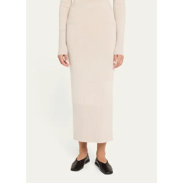 Anna Quan Gia Ribbed Knit Midi Skirt