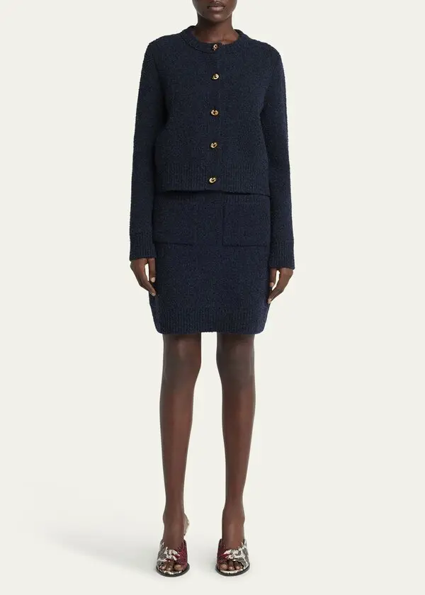 Bottega Veneta Boucle Mini Skirt - Blue