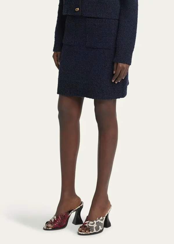 Bottega Veneta Boucle Mini Skirt - Blue