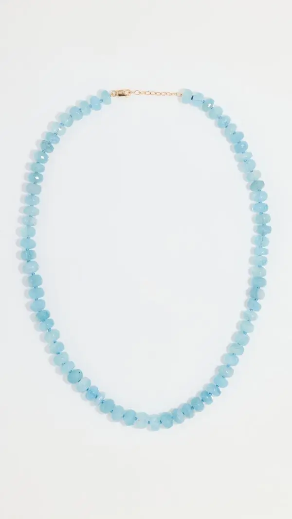 Jia Jia 14k Gold Aquamarine Beaded Necklace
