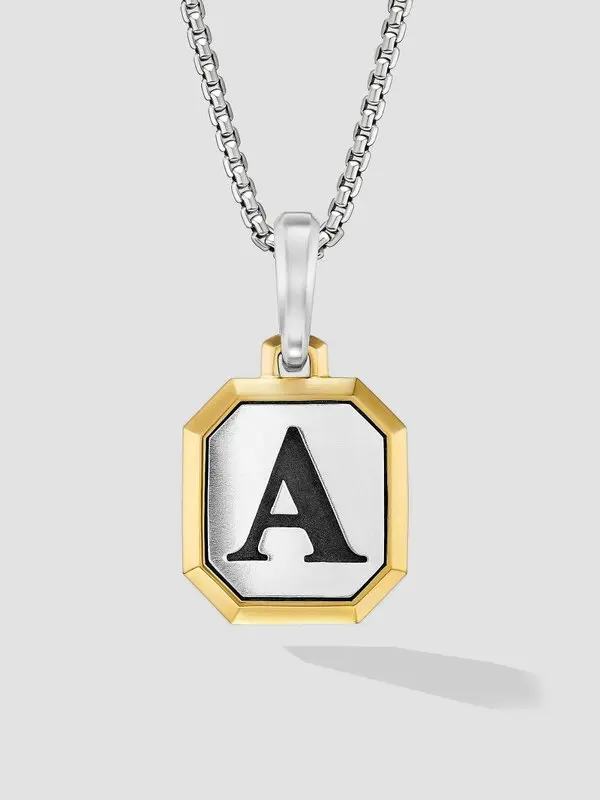 David Yurman Initial Amulet In Sterling Silver - A Silver