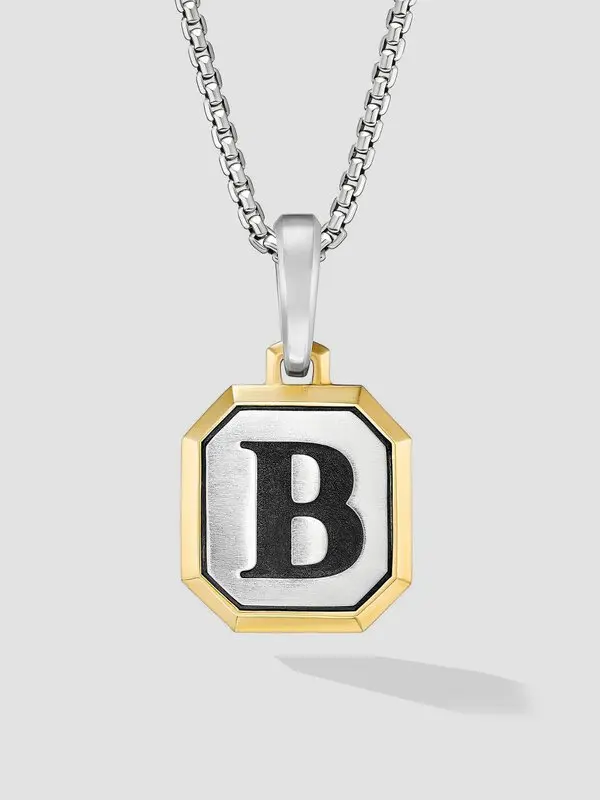 David Yurman Initial Amulet In Sterling Silver - B Silver