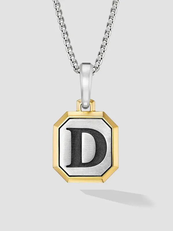 David Yurman Initial Amulet In Sterling Silver - D Silver