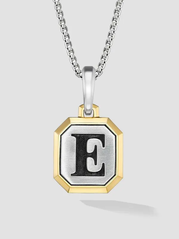 David Yurman Initial Amulet In Sterling Silver - E Silver