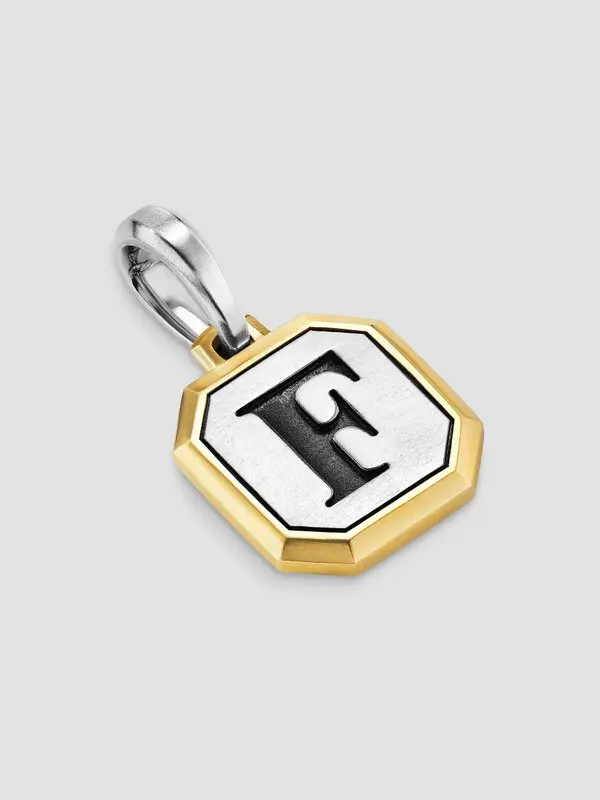 David Yurman Initial Amulet In Sterling Silver - F Silver