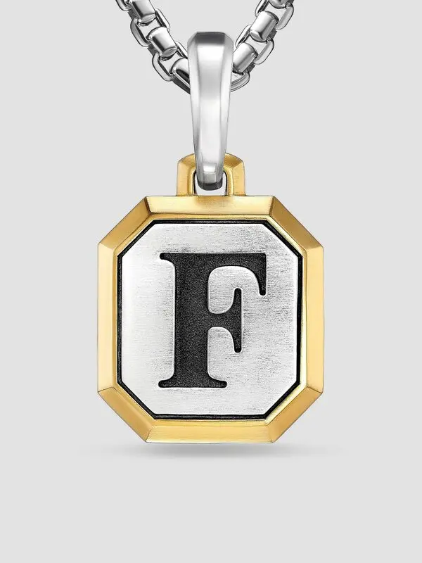 David Yurman Initial Amulet In Sterling Silver - F Silver