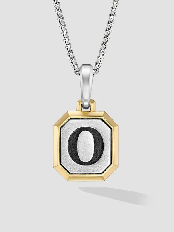 David Yurman Initial Amulet In Sterling Silver - O Silver