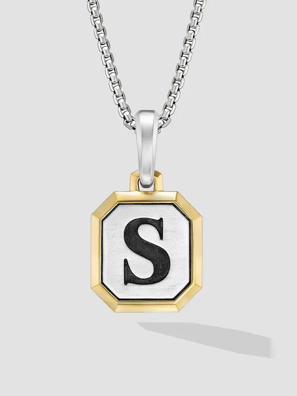 David Yurman Initial Amulet In Sterling Silver - S Silver